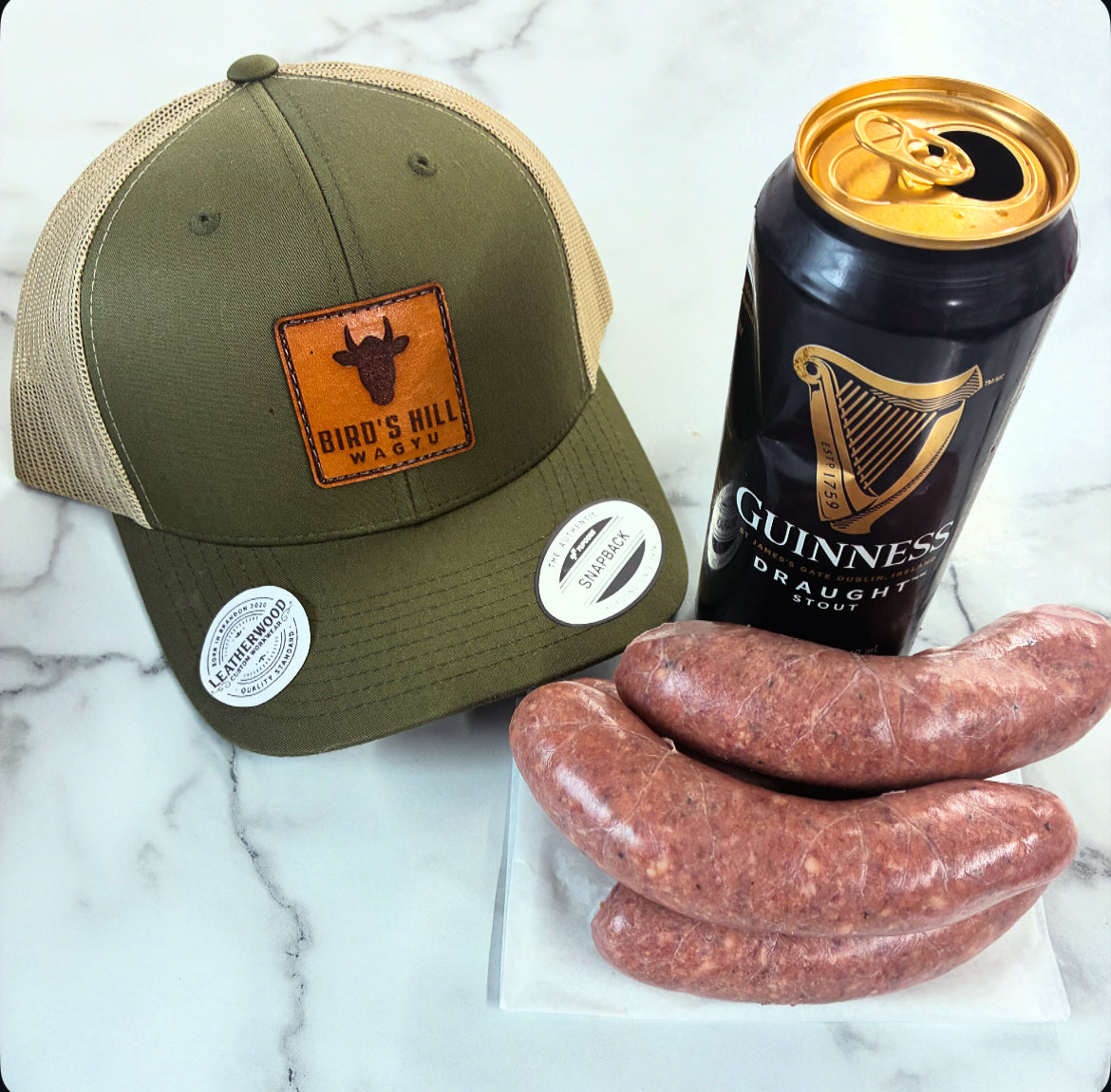 Wagyu Guinness Dinner Sausage (Winter Sausage) – Bird's Hill Wagyu